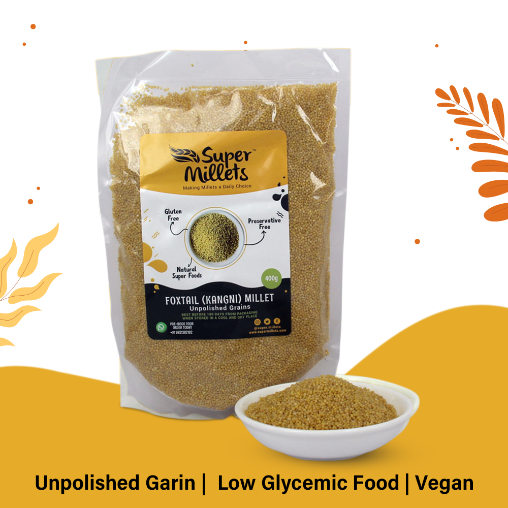 Foxtail Millet (Kangni) Grain (400 gms) फॉक्सटेल मिलेट (कांगणी) ग्रेन ...