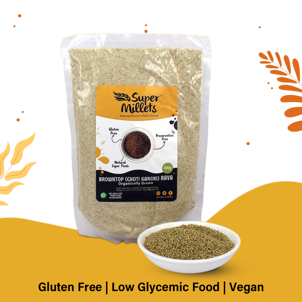 Browntop Millet (Makra) Rava(400gms) ब्राऊनटॉप मिलेट (माक्रा) रवा ...