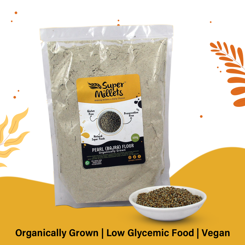 Pearl (Bajra) Millet Flour (400gms) पर्ल (बाजरा) मिलेट फ्लोअर – Super ...